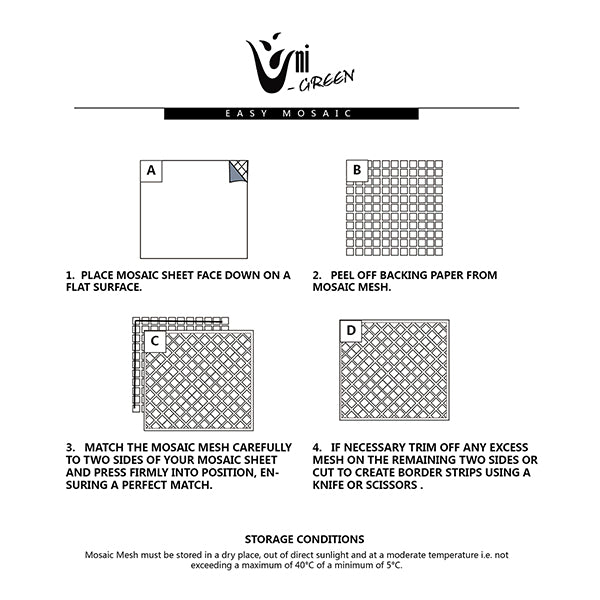 Mosaic Mesh Backing | Easier for Your Mosaic Tile DIY Work! – Uni-Green